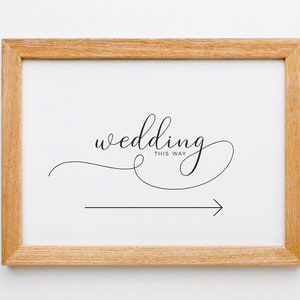 Wedding Directional Poster Printable Sign, Wedding Signage, Wedding ...