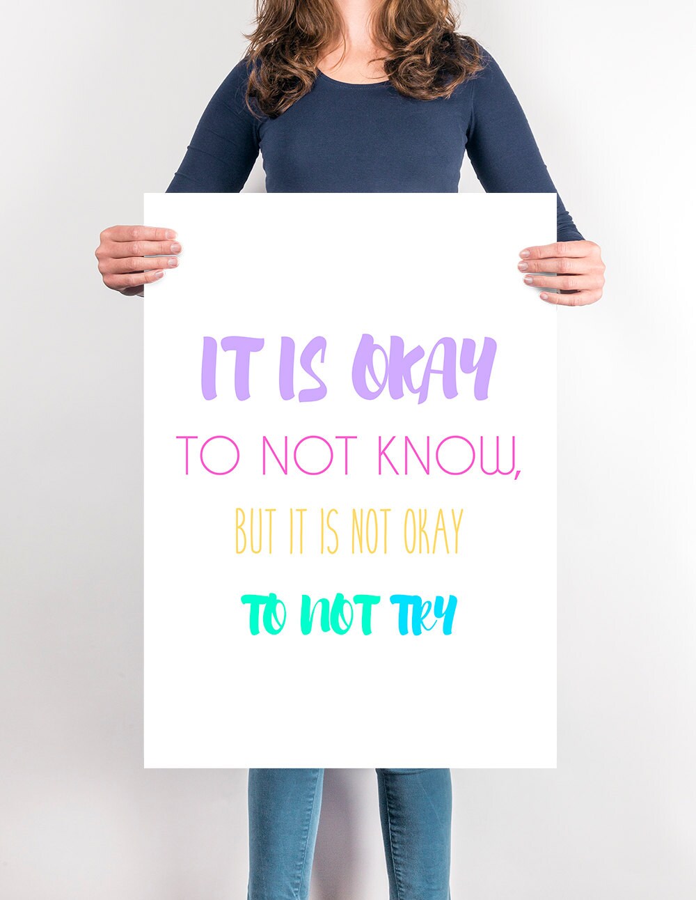 Printable Teacher Art Print Poster Classroom Rules Classroom It is Okay ...
