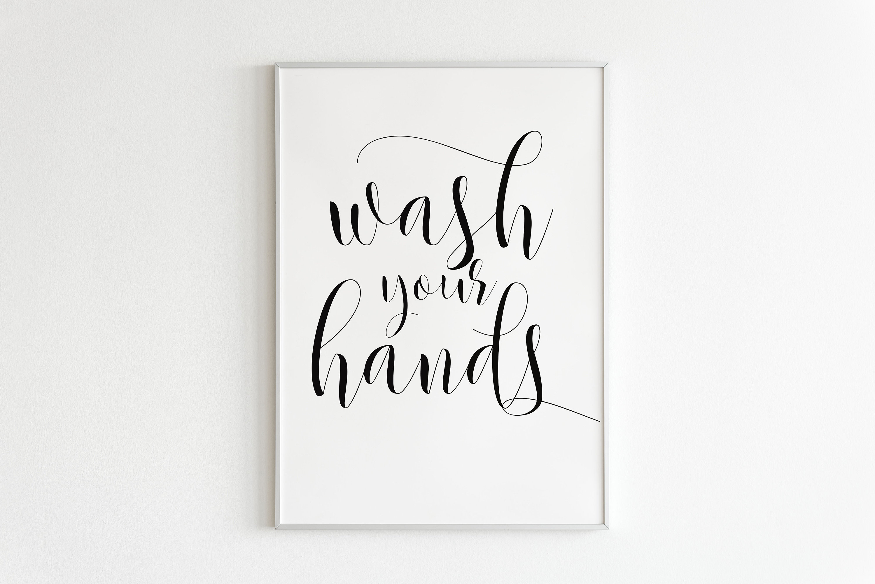 Wash Your Hands Bathroom PRINTABLE Sign Bathroom Poster | Etsy