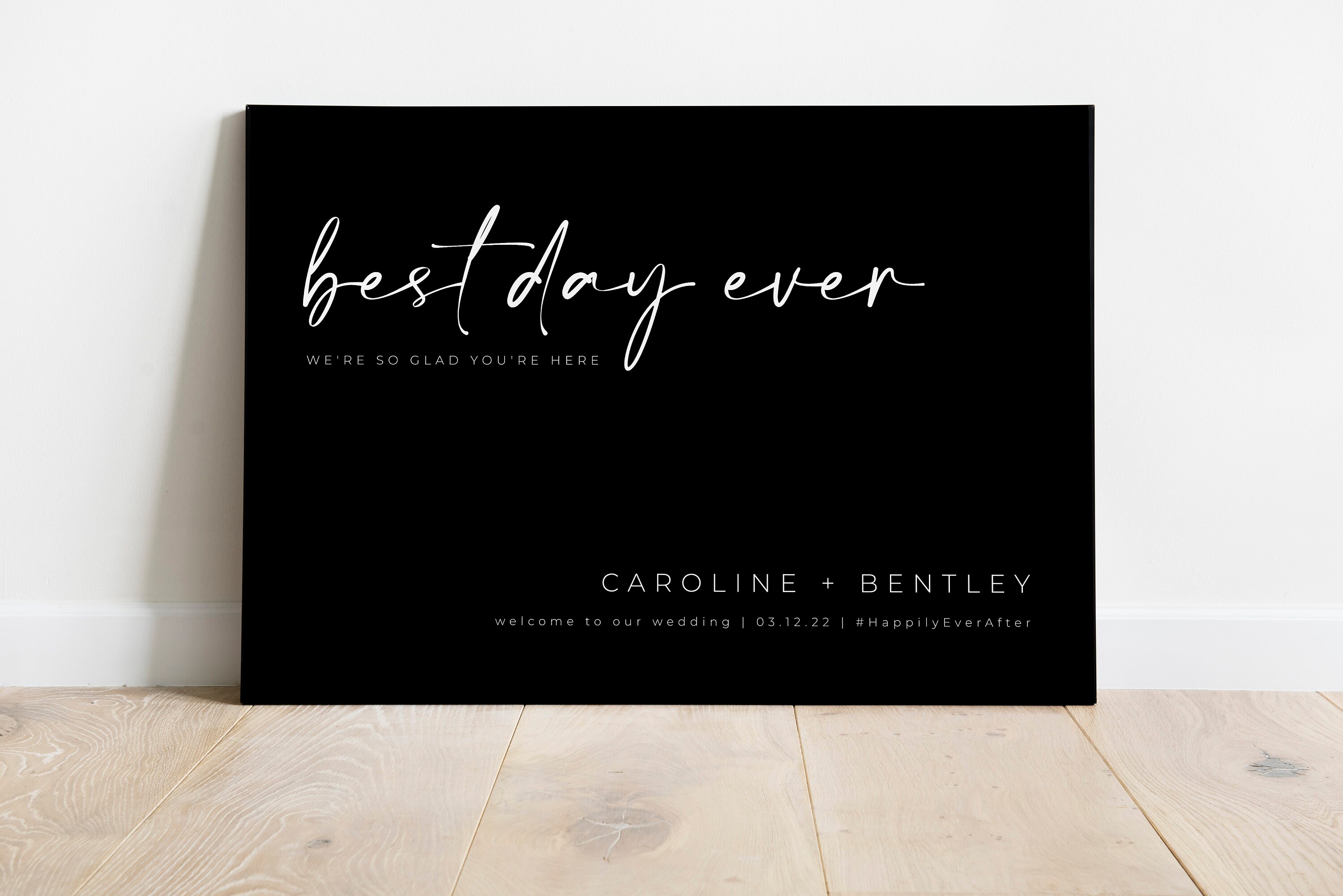 Editable We're so Glad You're Here Welcome Sign Wedding Poster ...