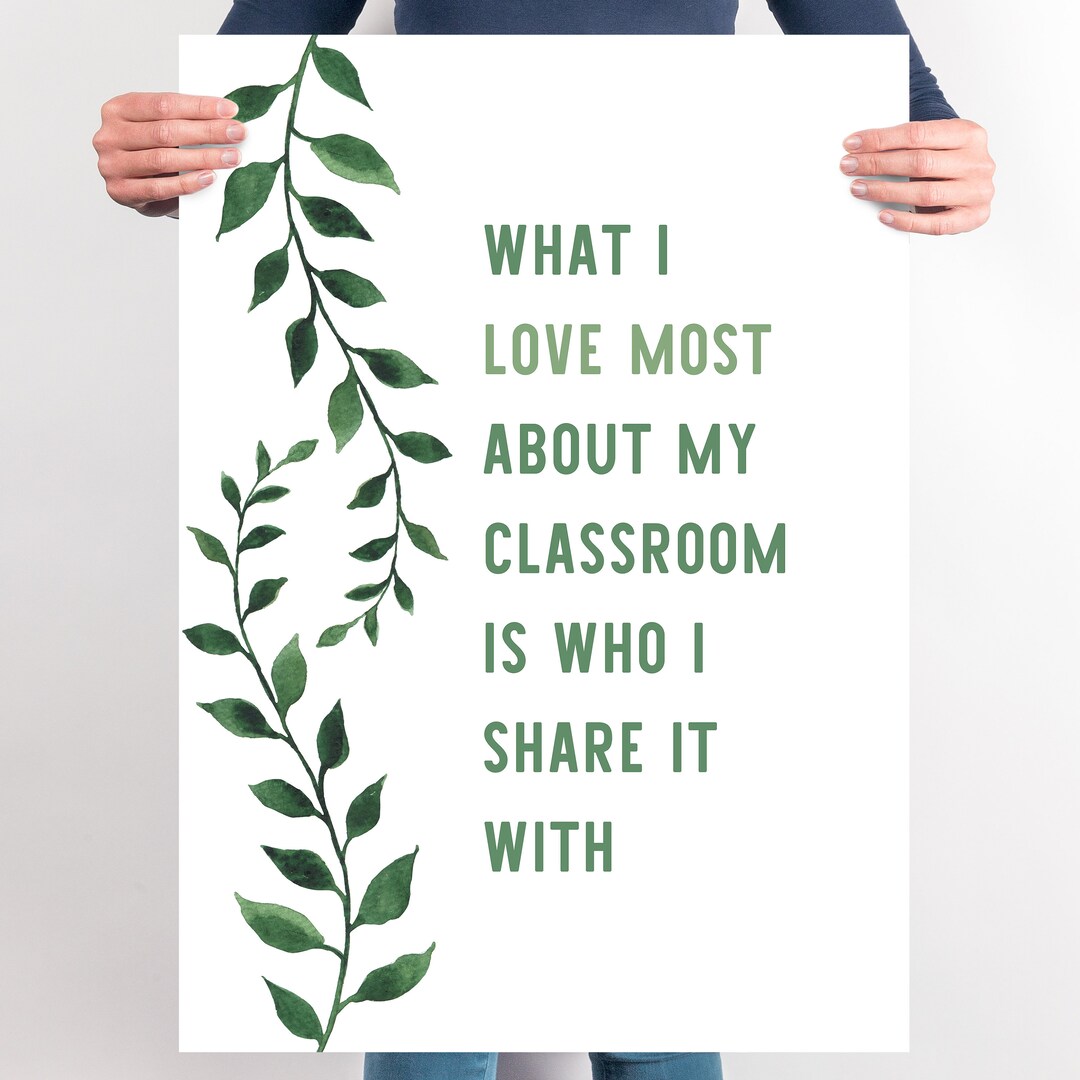 Teacher Welcome Sign What I Love Most About My Classroom is Who I Share ...