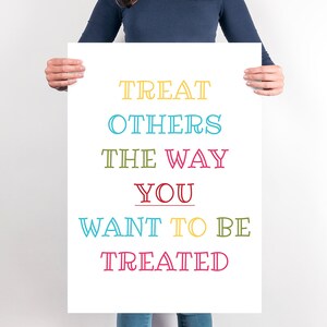 Printable Teacher Classroom Wall Art Classroom Quote Treat Others the ...