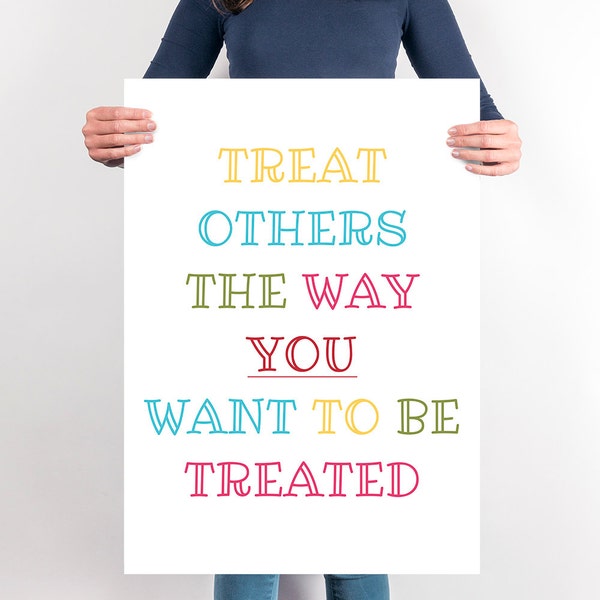 Treat Others You Want to Be Treated Poster - Etsy