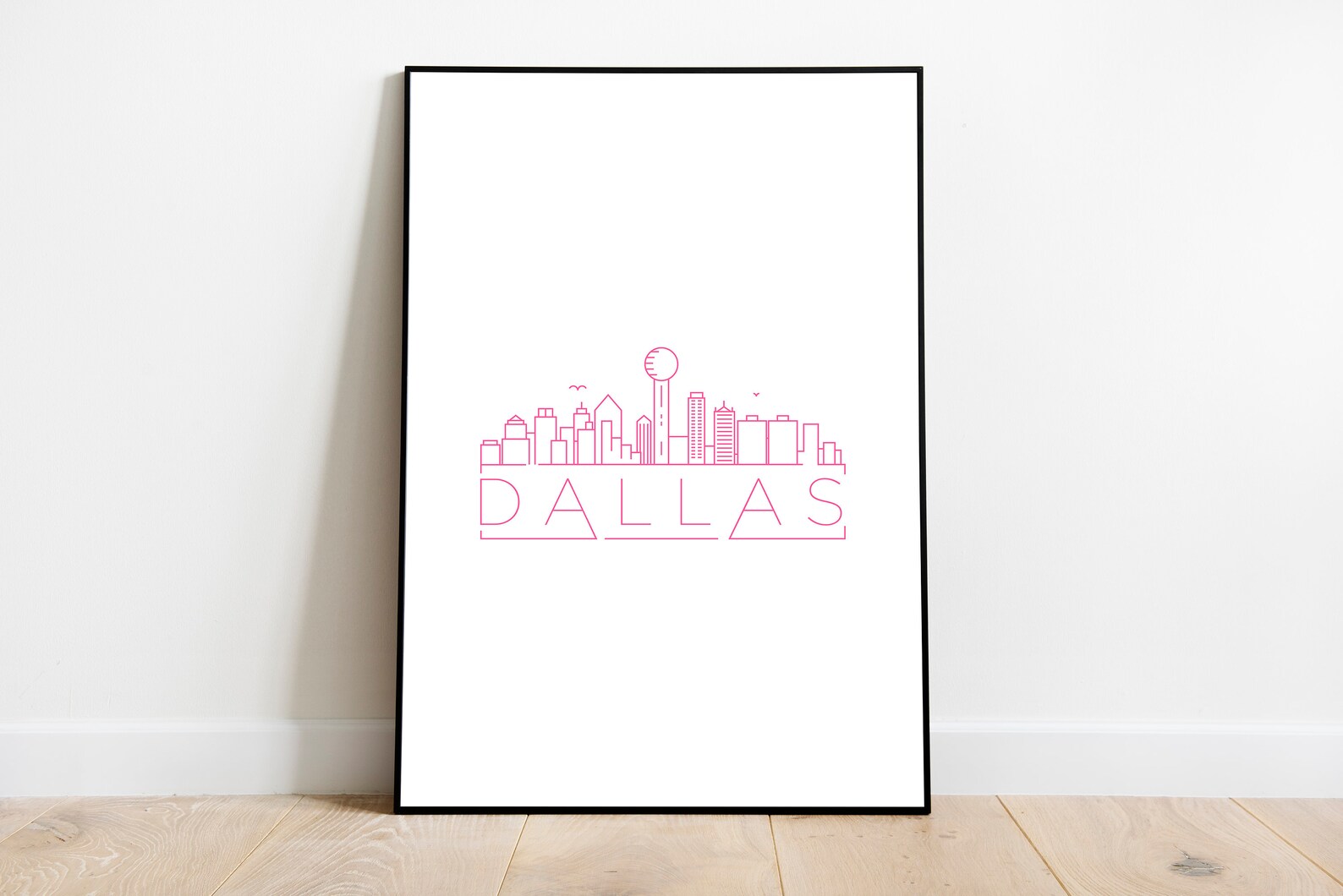 Dallas Skyline Printable Poster Wall Art Texas Minimalist - Etsy