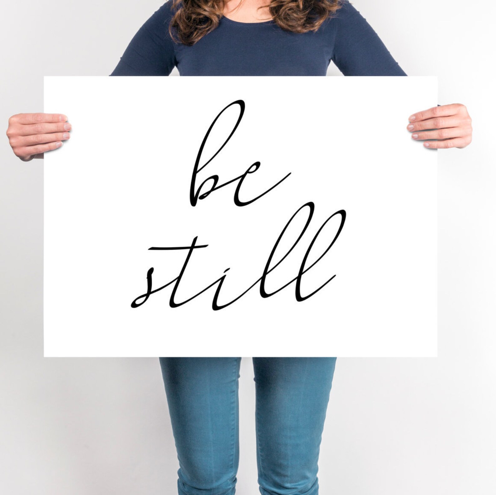 Be Still PRINTABLE Poster Large Print Above Bed Quote Bedroom | Etsy