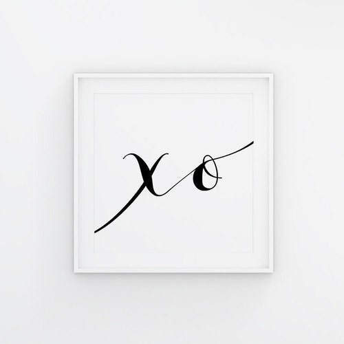 Xo Print Xoxo Printable Instant Download Printable Art | Etsy