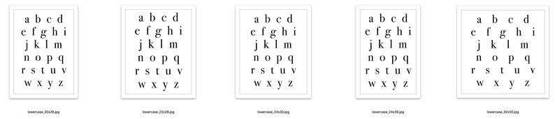 Printable Black and White Alphabet Print Typography Lowercase Alphabet ...