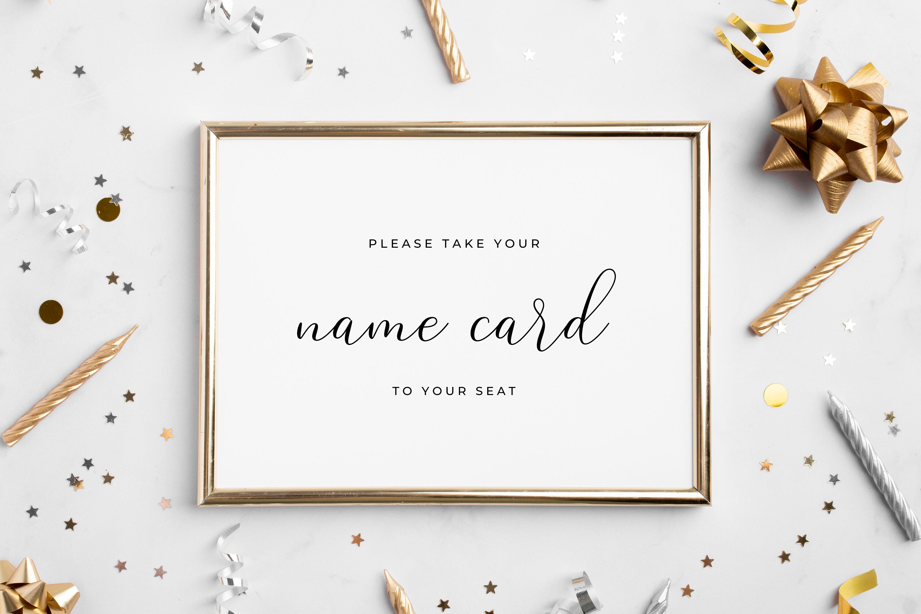 Please Take Your Name Card to Your Seat Printable Wedding | Etsy