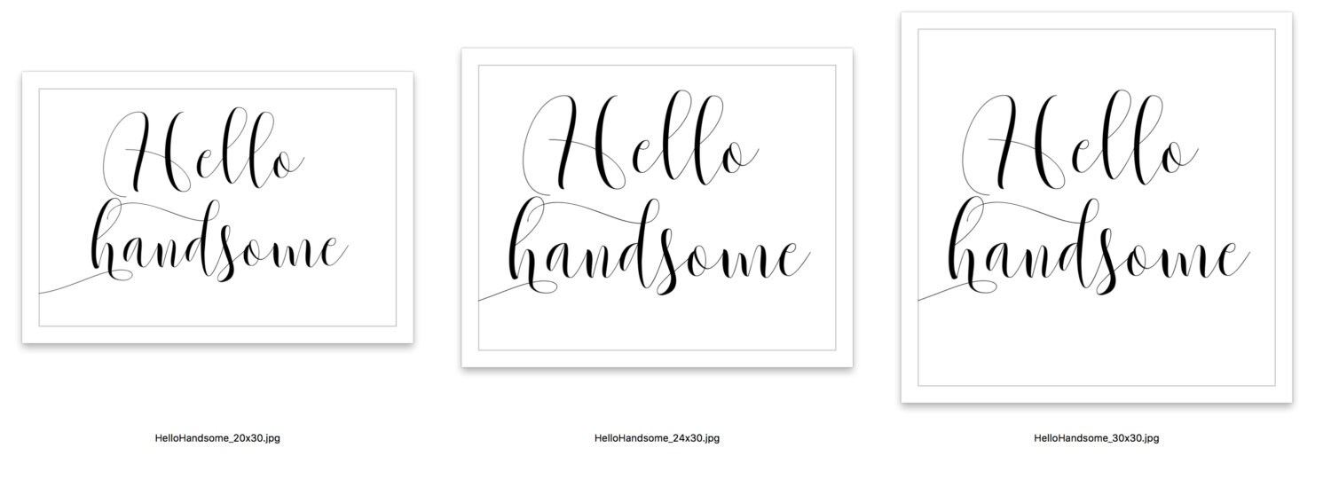 Hello Handsome Printable Nursery Wall Decor Baby Boy Love Typography ...