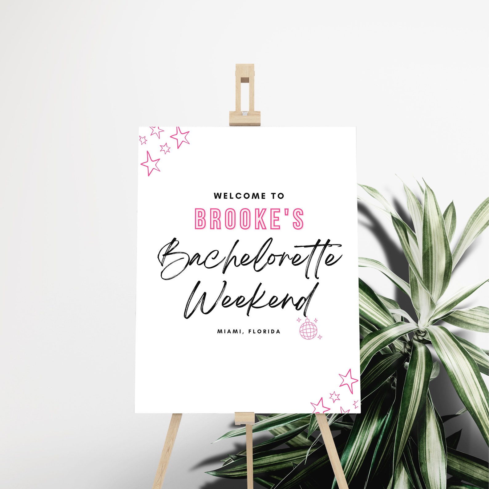 Bachelorette Welcome Sign Edit in Canva Welcome Sign | Etsy