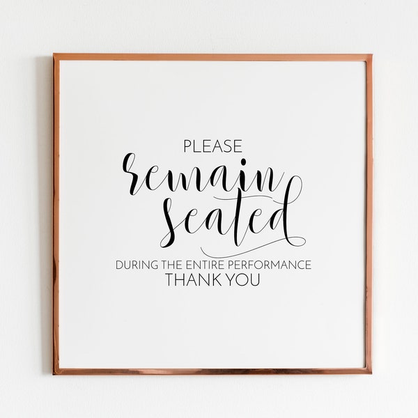 Please Remain Seated Bathroom Sign - Etsy