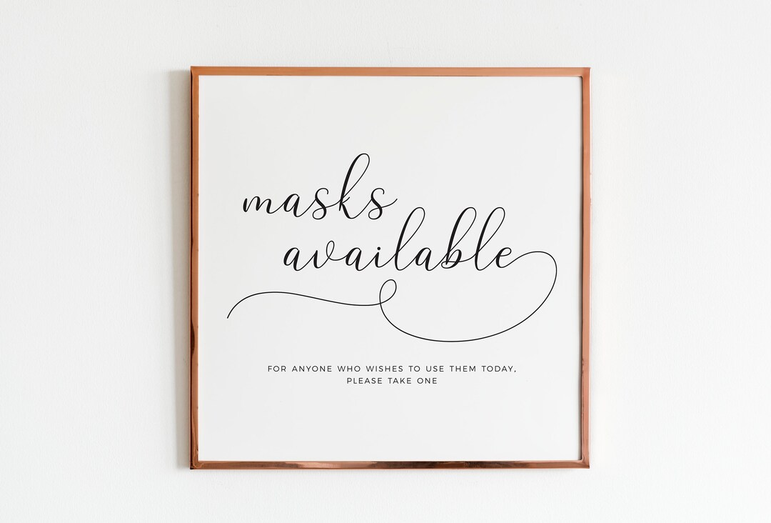 Masks Available Printable Sign, Sanitization and Social Distancing ...