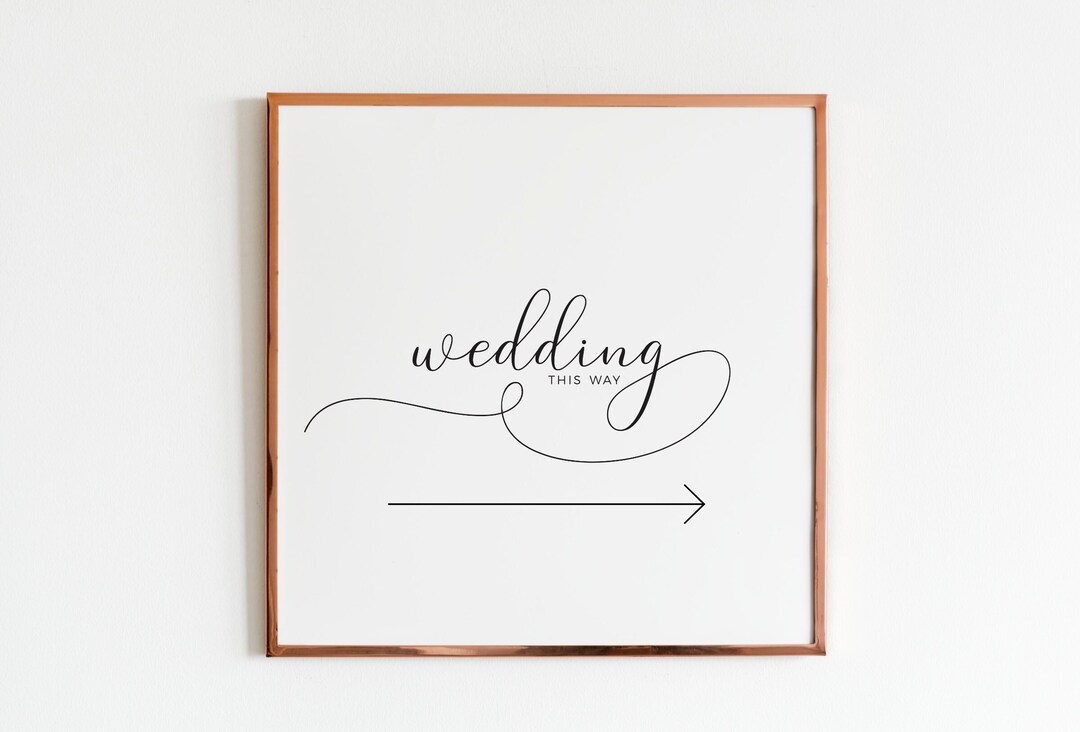 Wedding Directional Poster Printable Sign, Wedding Signage, Wedding ...