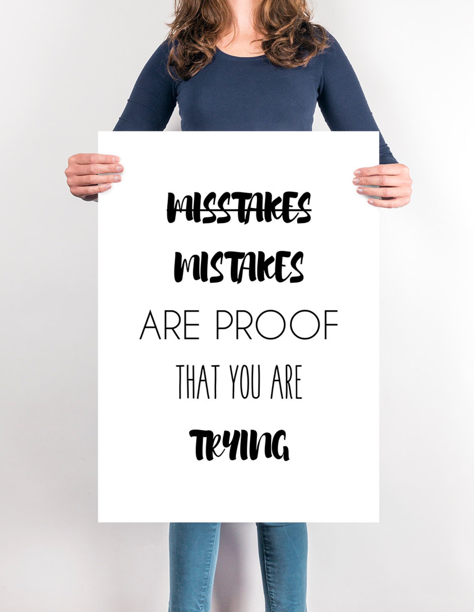 Printable Teacher Art Print Motivational Quote Mistakes Are - Etsy