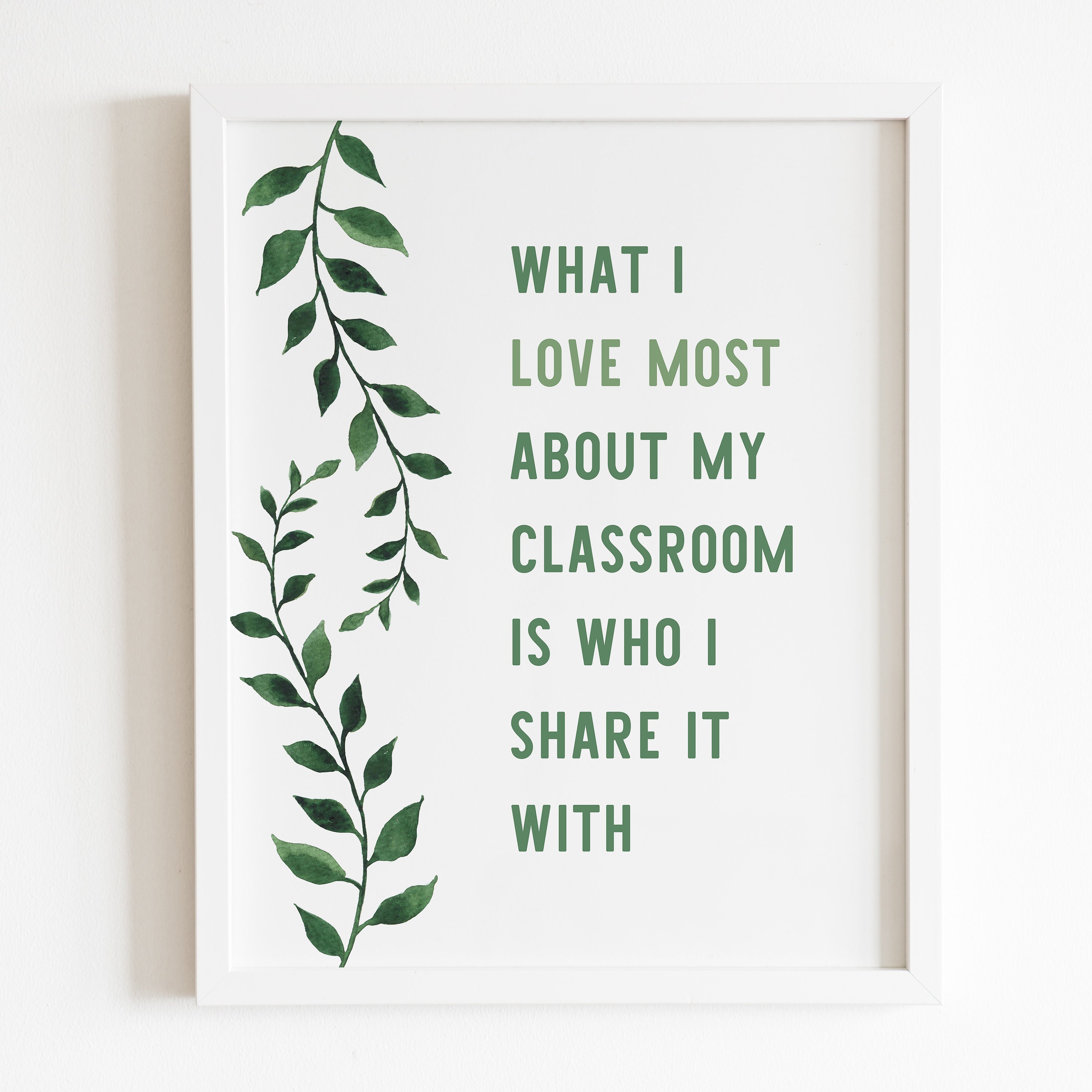 Teacher Welcome Sign What I Love Most About My Classroom is | Etsy