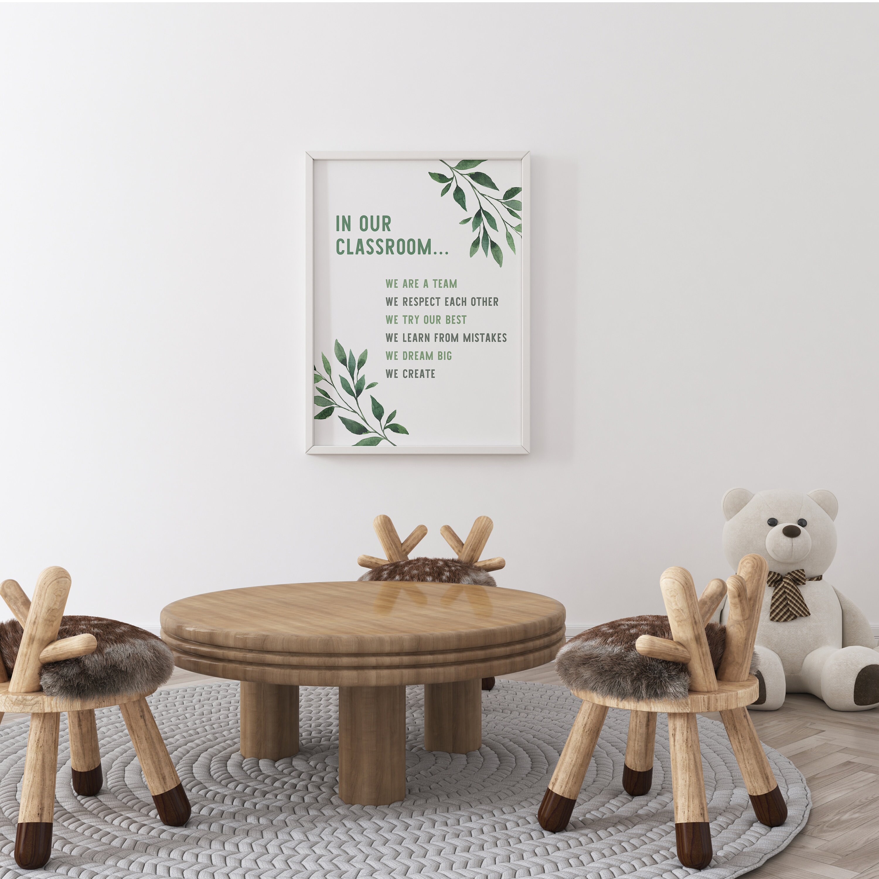 PRINTABLE in Our Classroom Wall Art Decoration Poster Size | Etsy