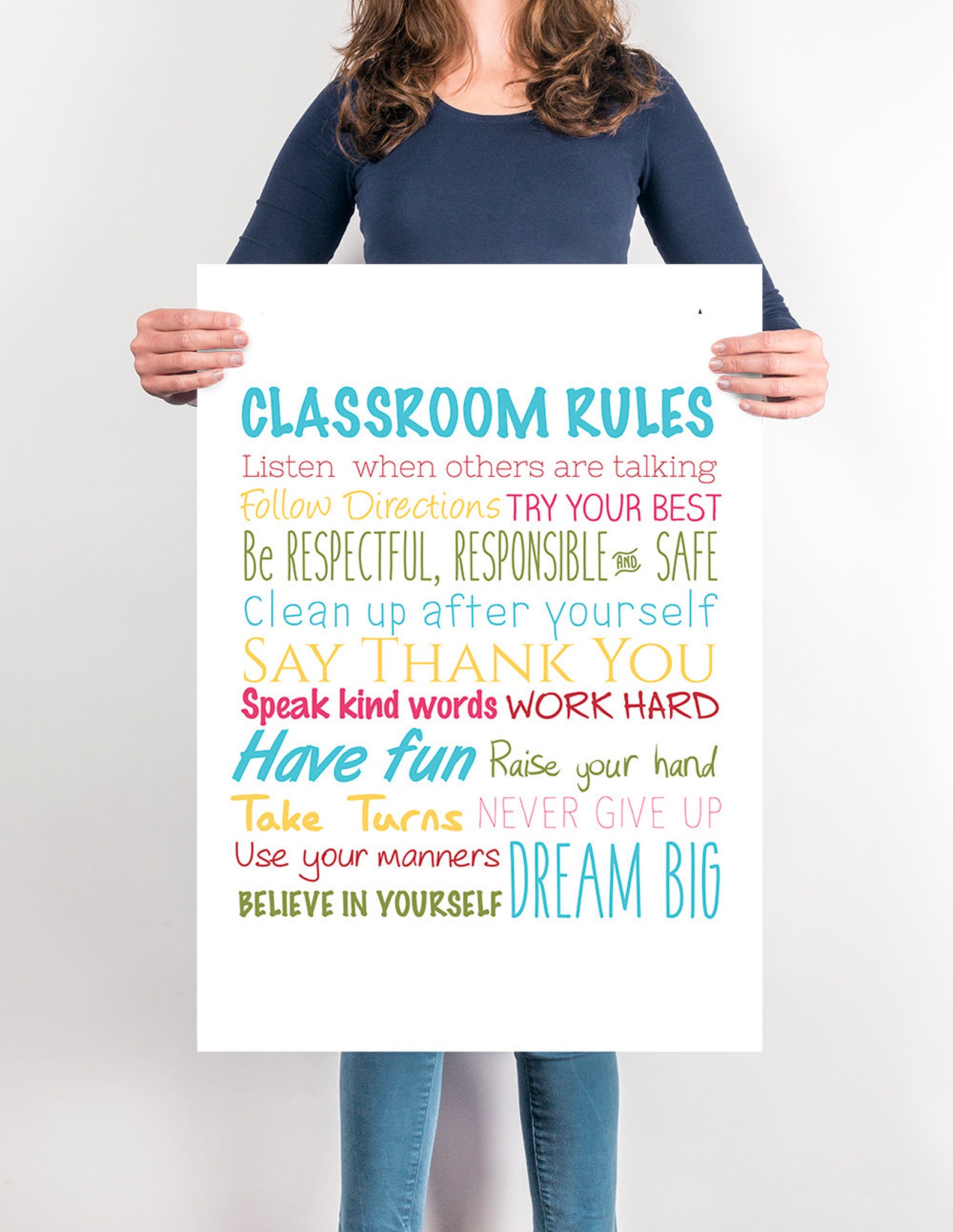 Teacher Classroom Rules, Classroom Wall Decoration, Teacher ...