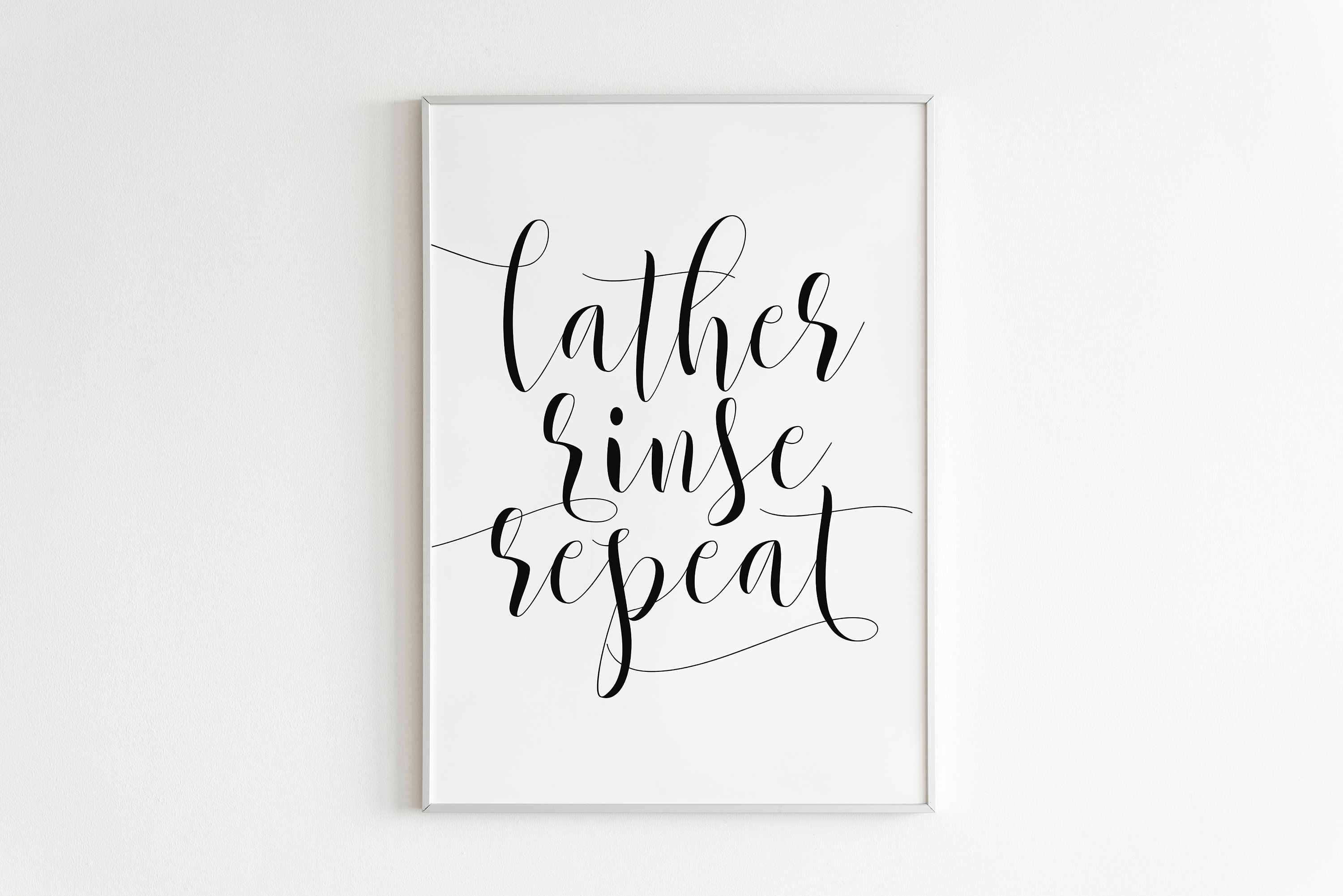 Lather Rinse Repeat Poster Printable Bathroom Print | Etsy