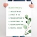 PRINTABLE Calming Classroom Printable Motivational Print Dear Students ...