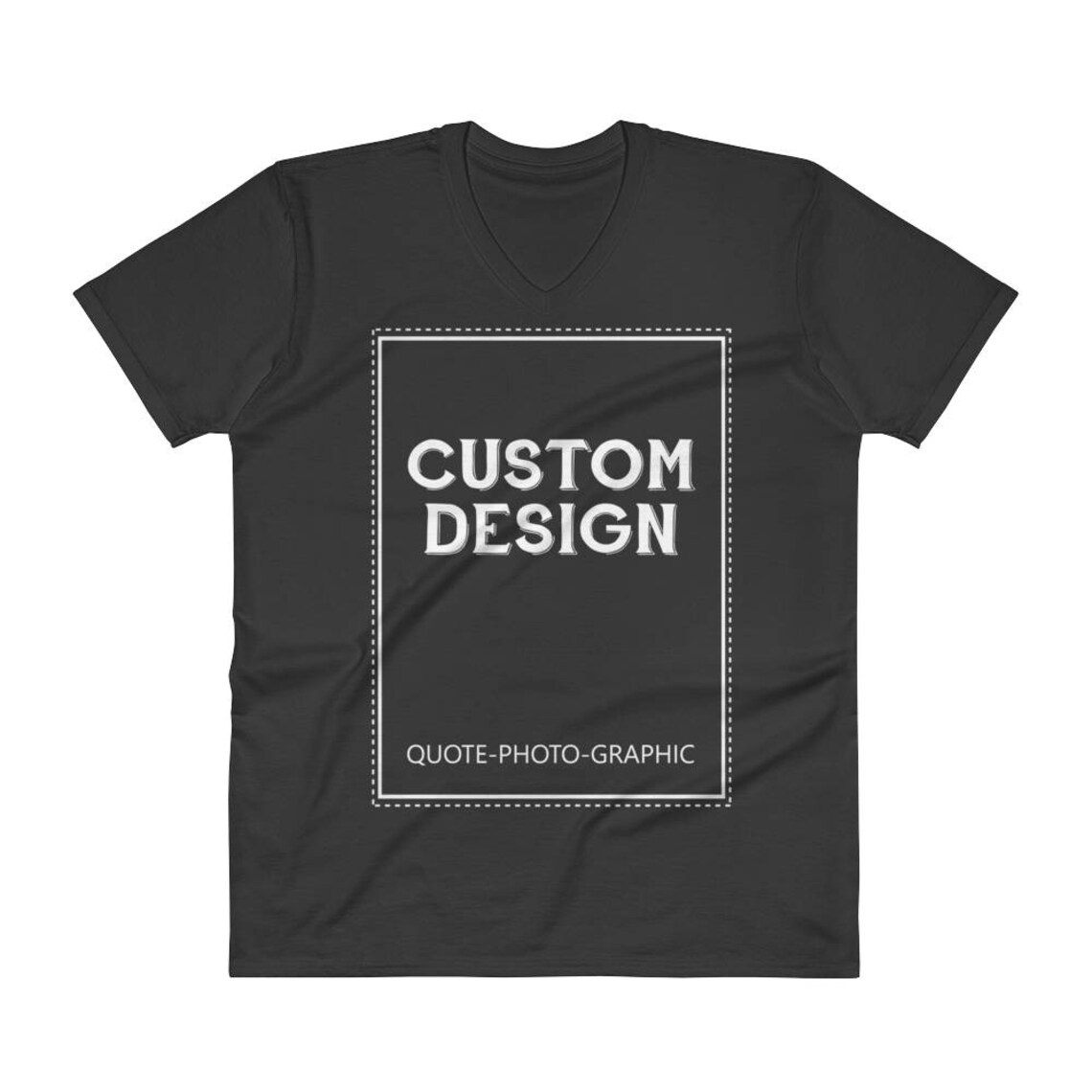 Personalized V-neck T-shirt Customize With Your Photo Logo - Etsy