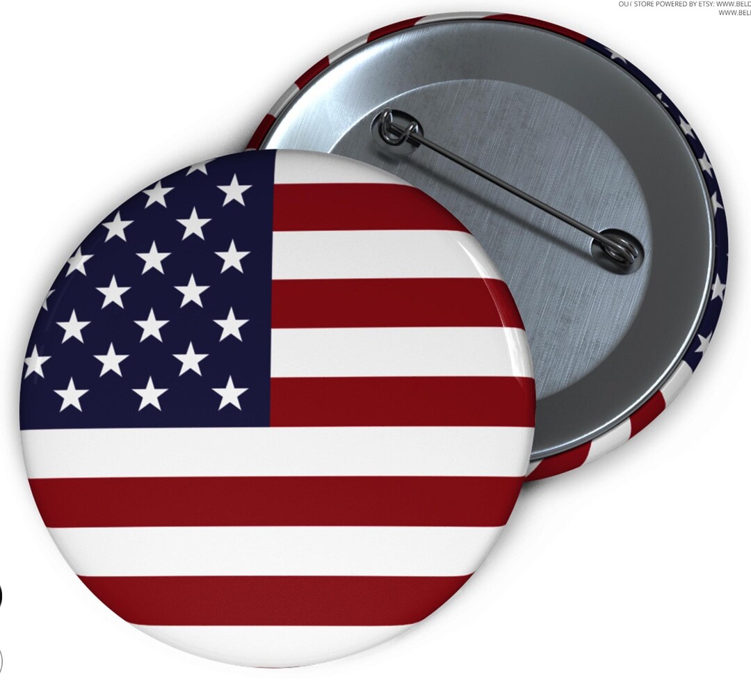 Custom Pin Buttons: Personalized Photo, Name, or Flag - USA Made - Etsy
