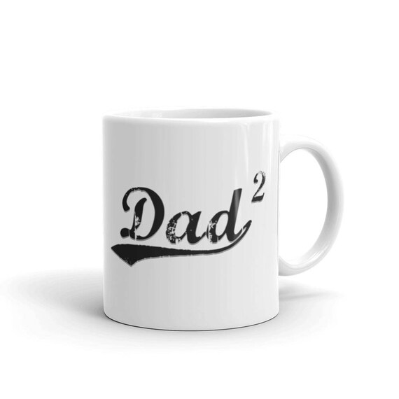 Dad of Two Dad 2 Two Kids Dad2 Distressed Printed Coffee | Etsy