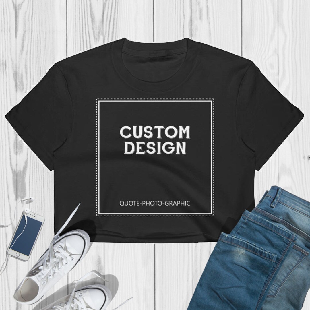 Custom Crop Top for Women- Personalized Women’s Crop Tee - Fine Jersey ...