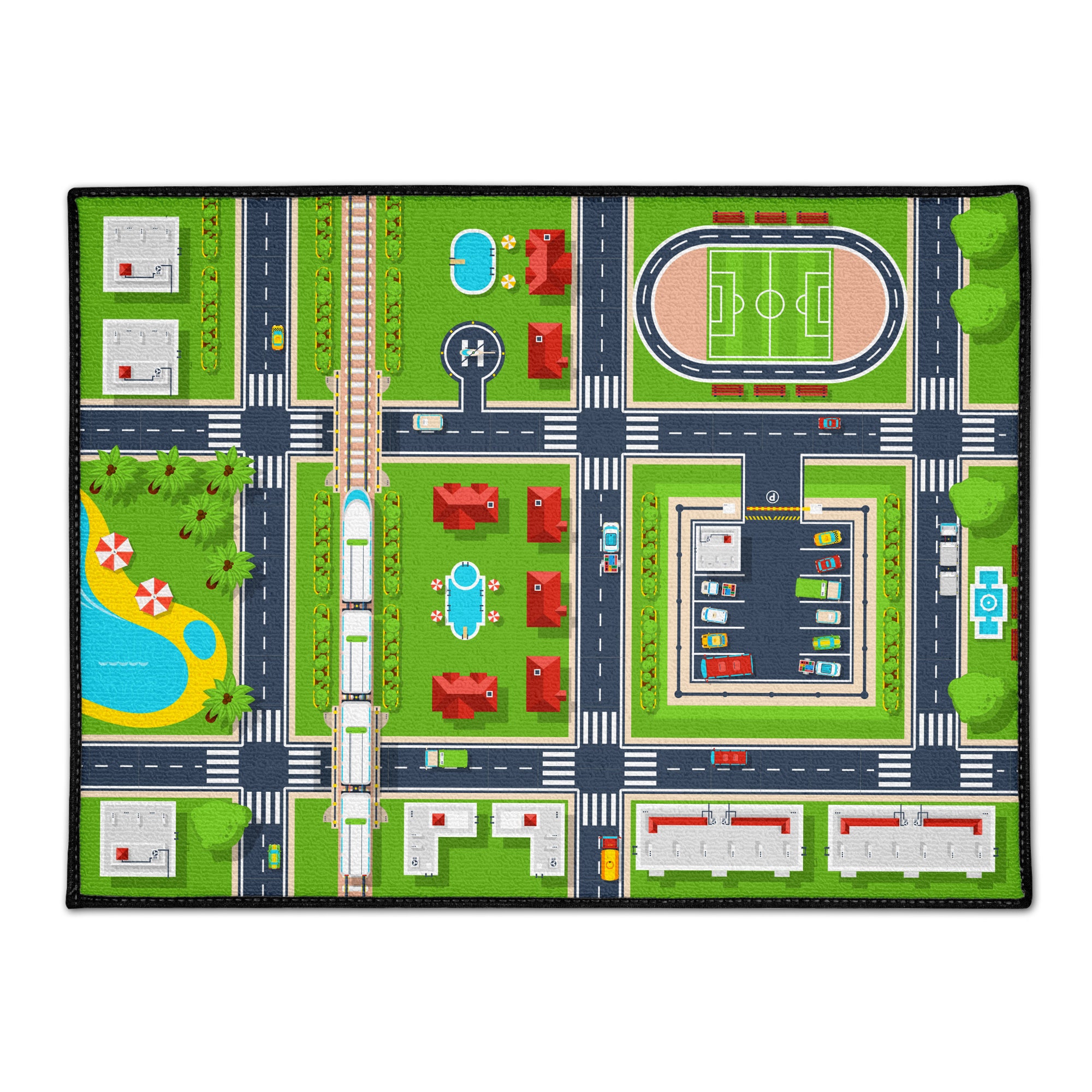 Road Rug for Kids Nursery Rug for Boys Play Rug Play Mat Car | Etsy