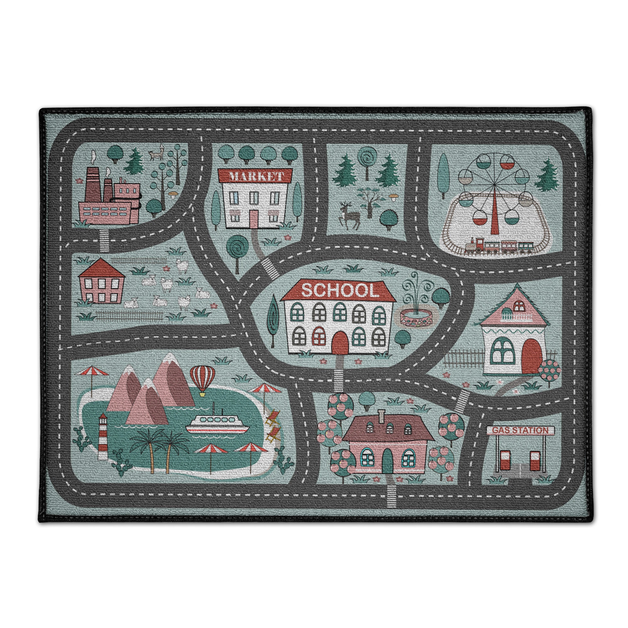 Road Rug for Kids Nursery Rug for Boys Play Rug Play Mat Car | Etsy