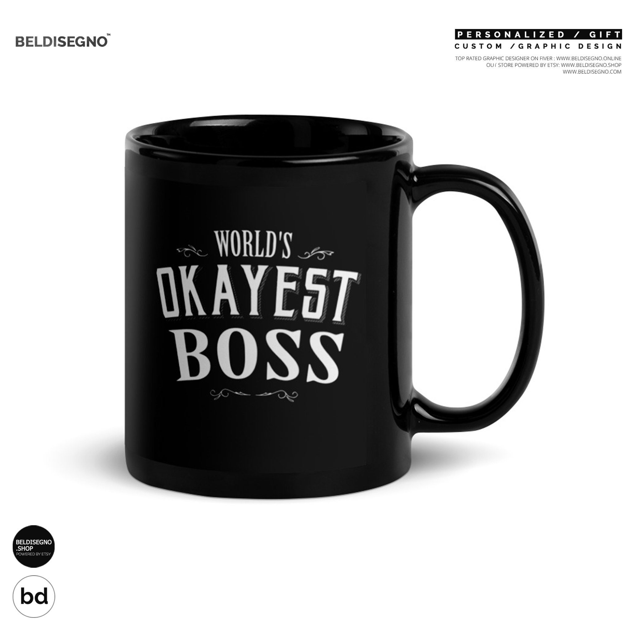 World's Okayest Boss Coffee Mug Boss Appreciation Boss - Etsy New Zealand