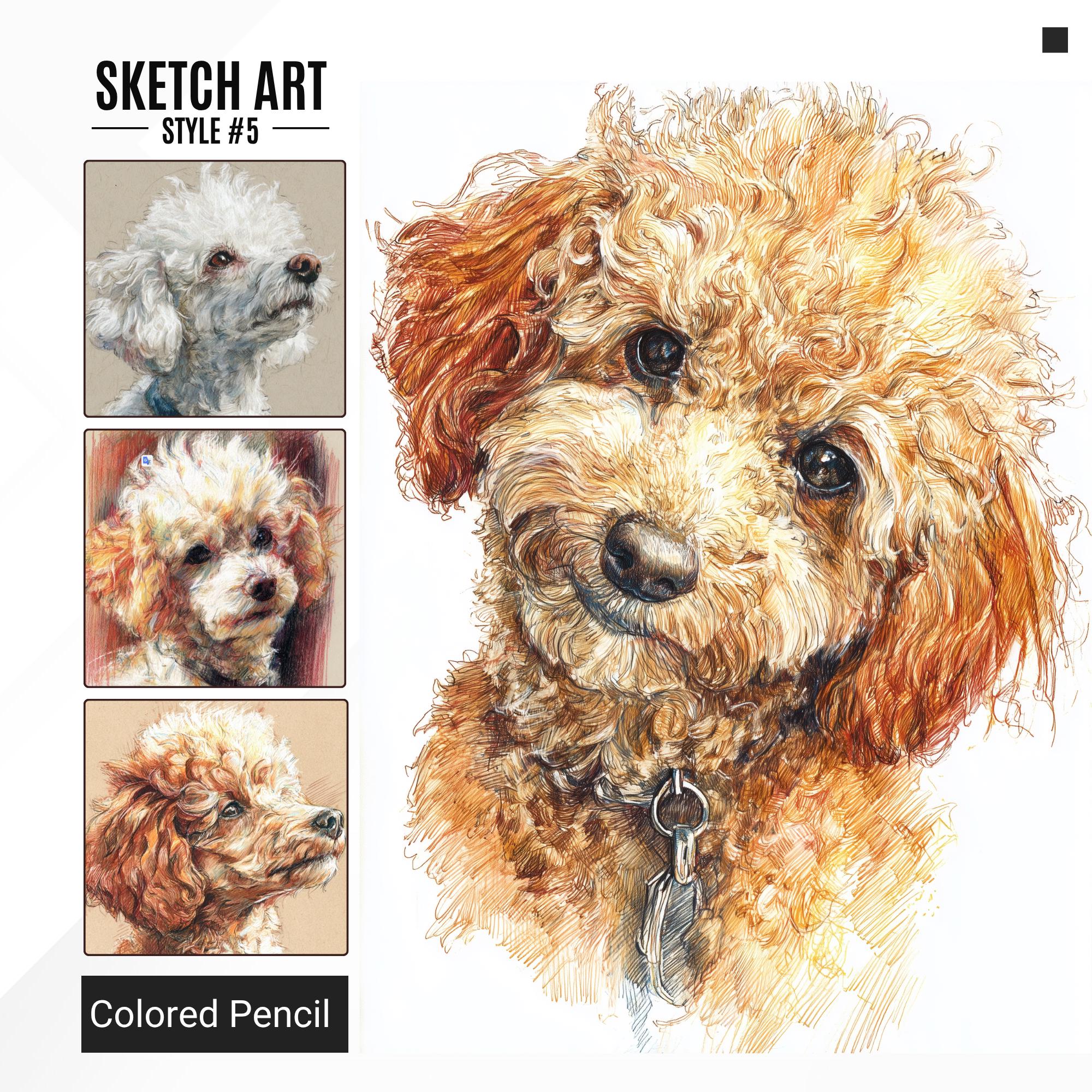 Custom Pet Portrait Sketch: Personalized Pencil Drawing (digital ...