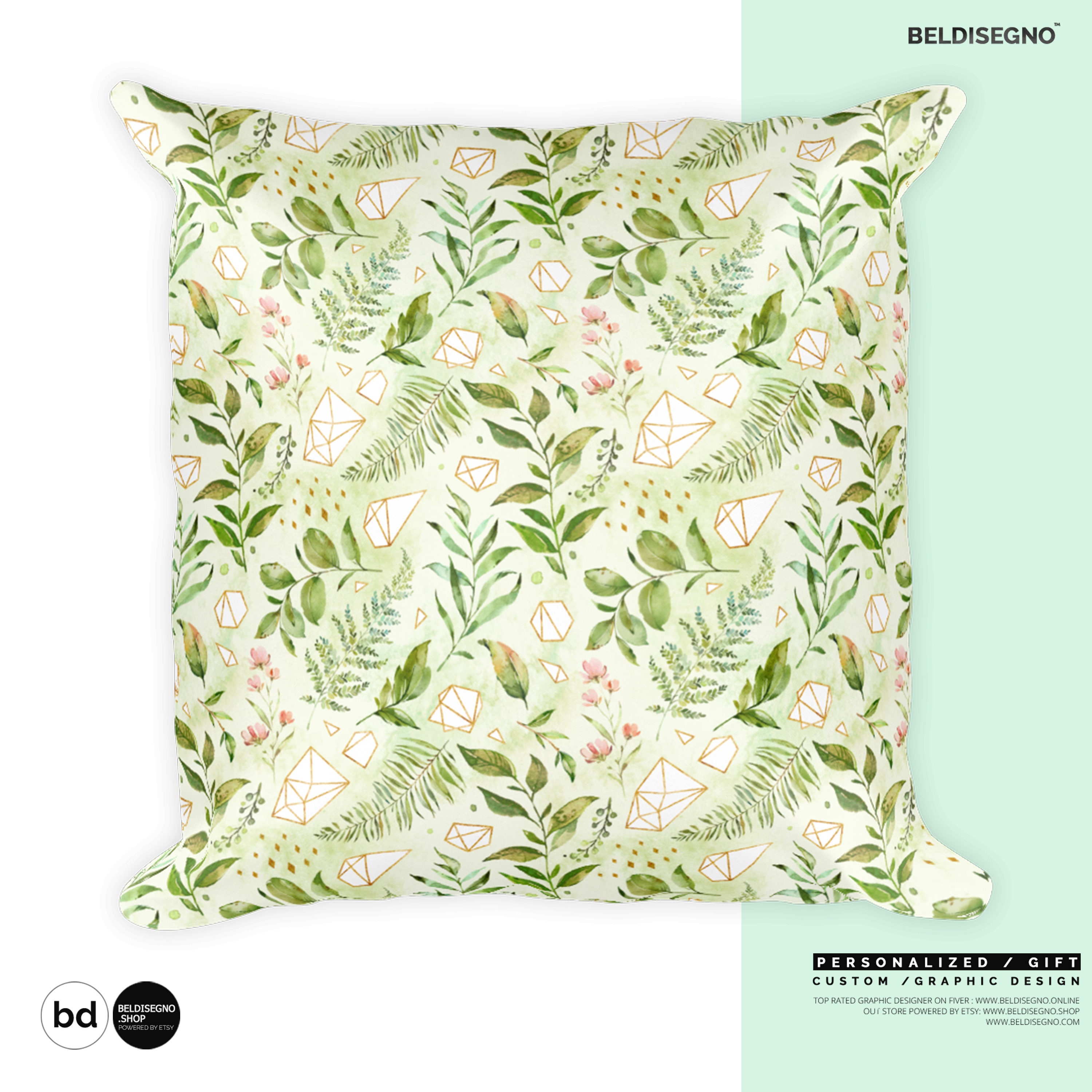 Personalized Faux Suede Square Pillow Case Custom Pillow | Etsy