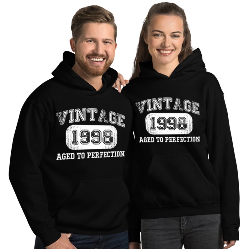1998 Birthday Gift Vintage Born in 1998 24th Birthday Hooded - Etsy