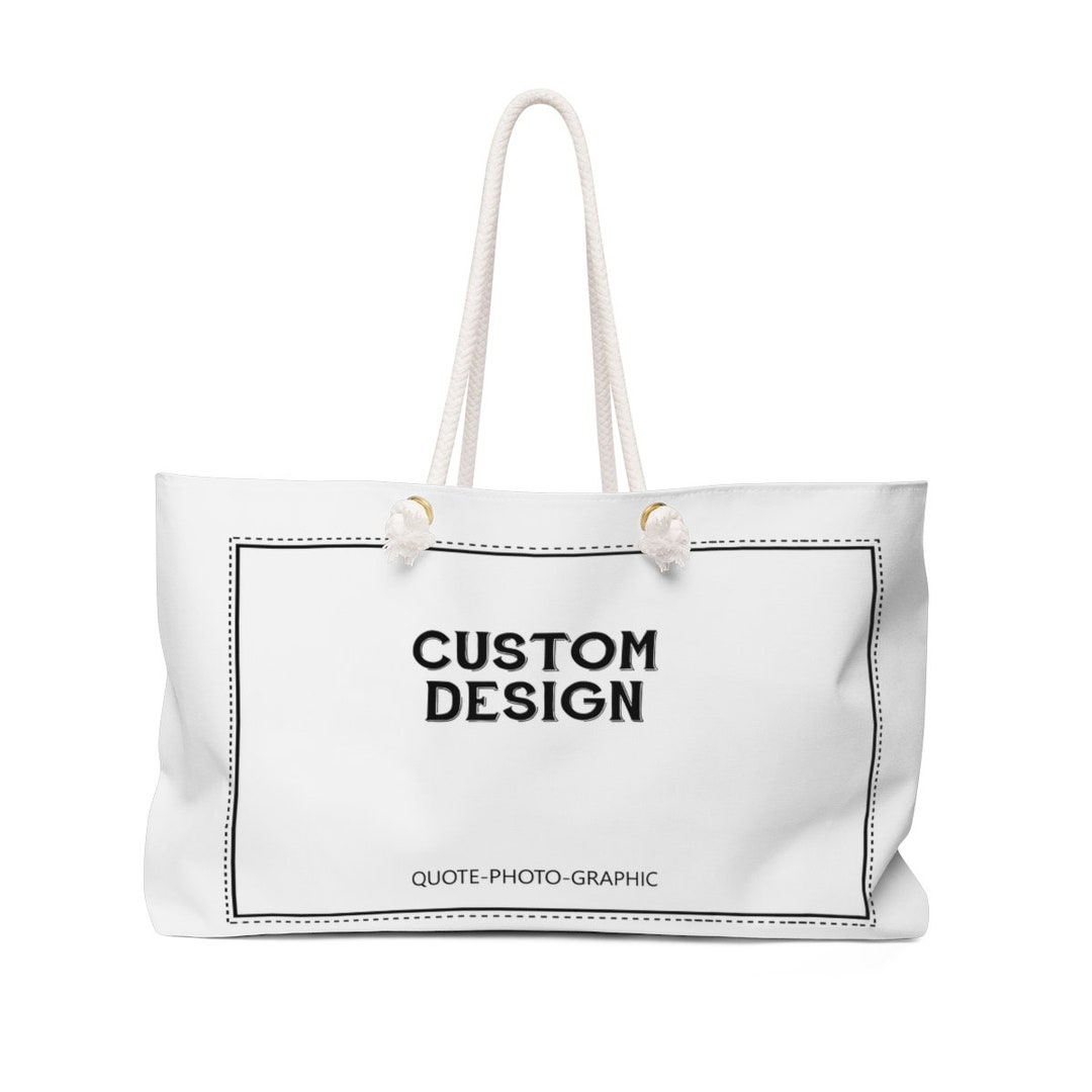 Personalized Weekender Bag Customize With Your Photo Logo Graphic ...
