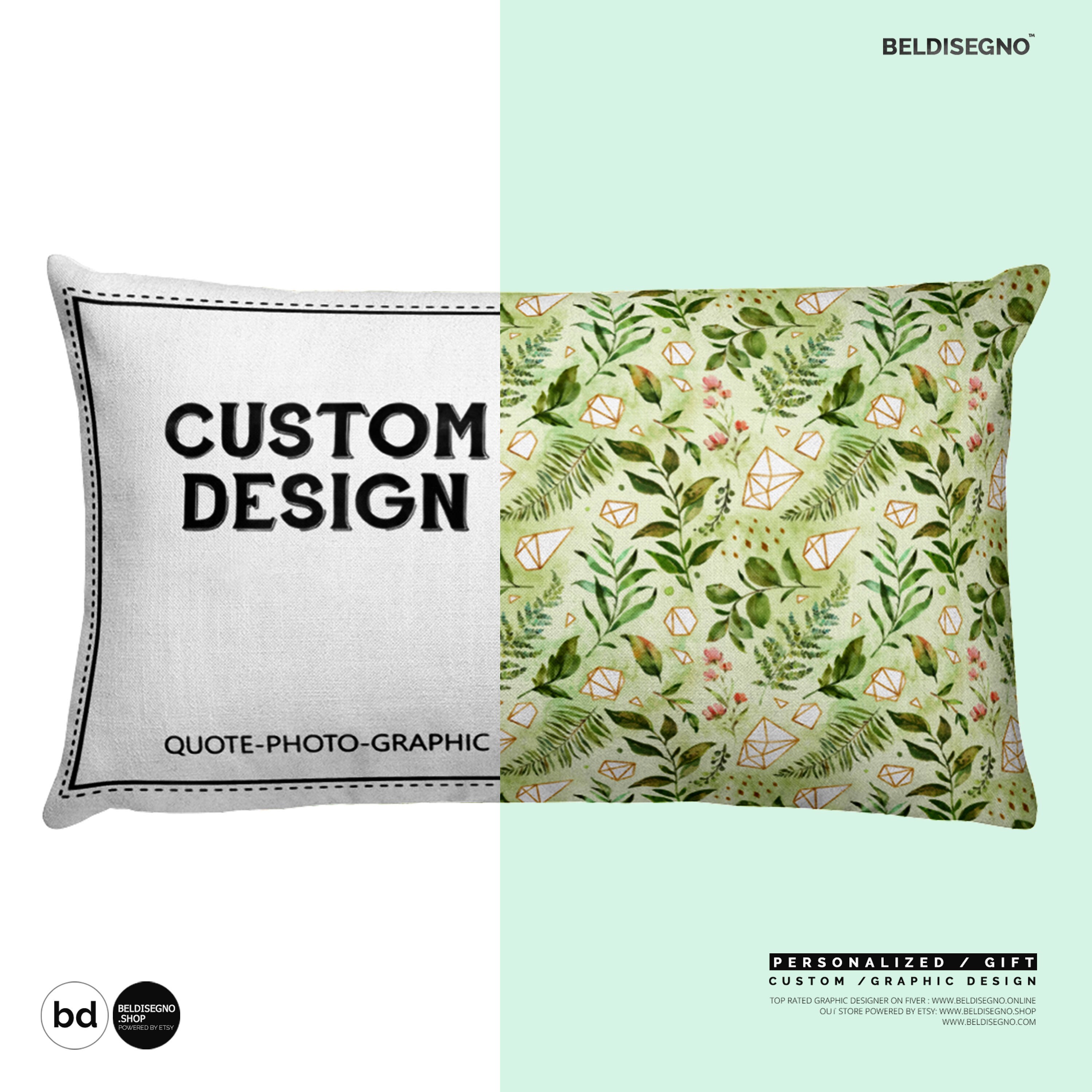 Personalized Rectangular Pillow Custom Pillow with saying / | Etsy