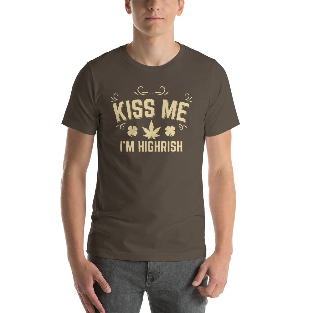 Kiss Me I'm Highrish T-shirt Funny St Patrick's Day - Etsy