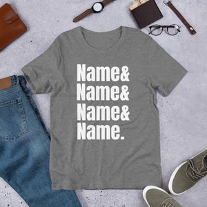 Custom Name List T-shirt – Personalized Family Names Tee - Etsy
