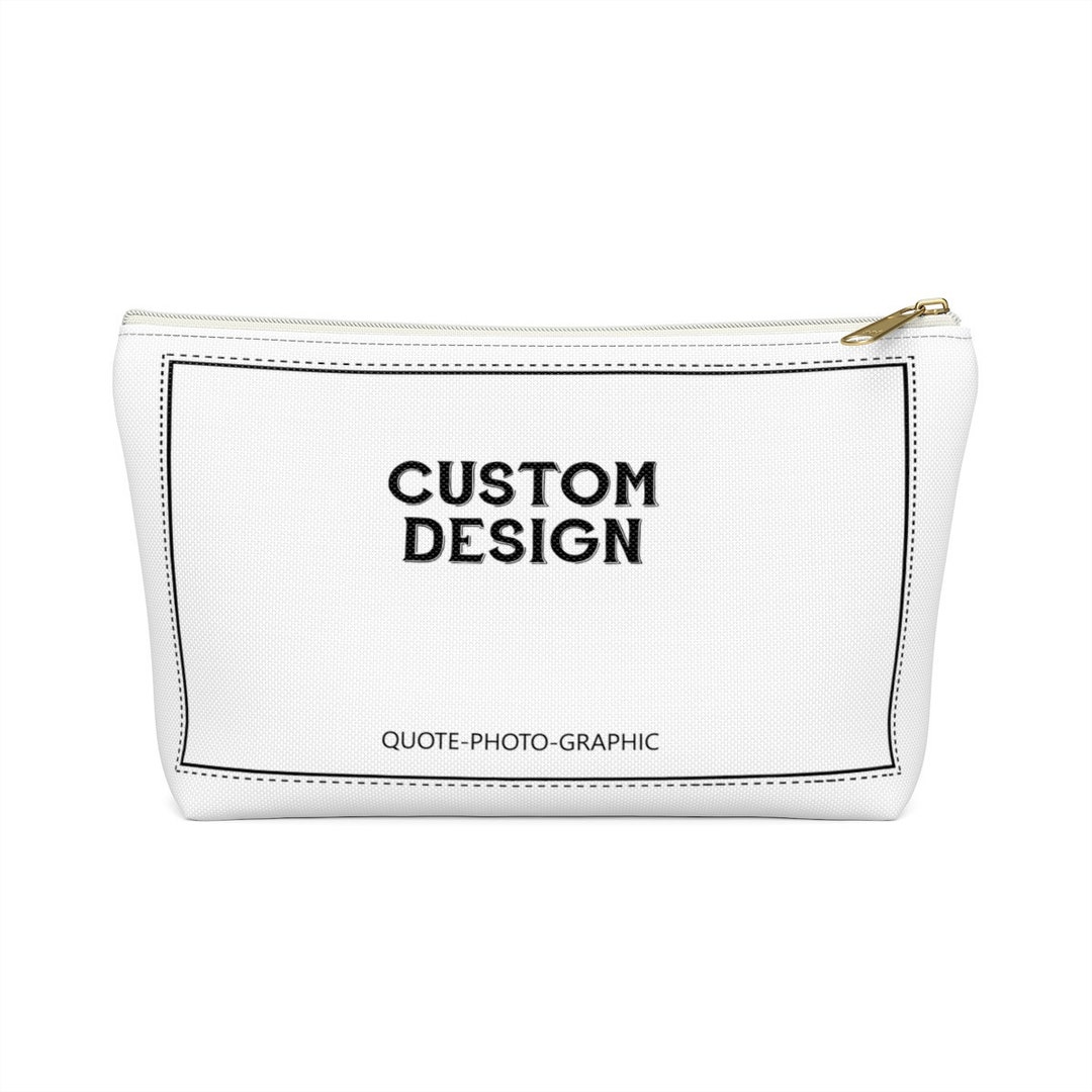 Customizable T-bottom Accessory Pouch: Personalized Makeup Bag - Etsy