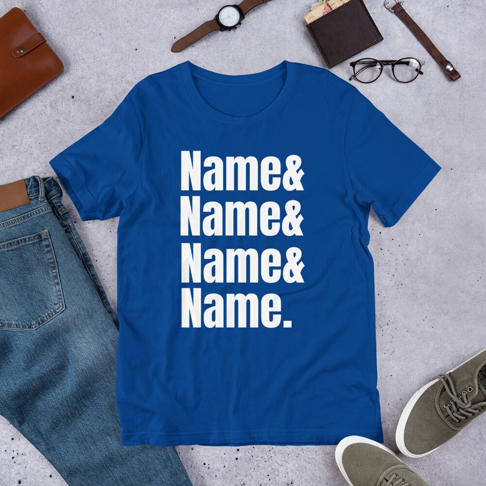 Custom Name List T-shirt Personalized Name Tshirt Name | Etsy