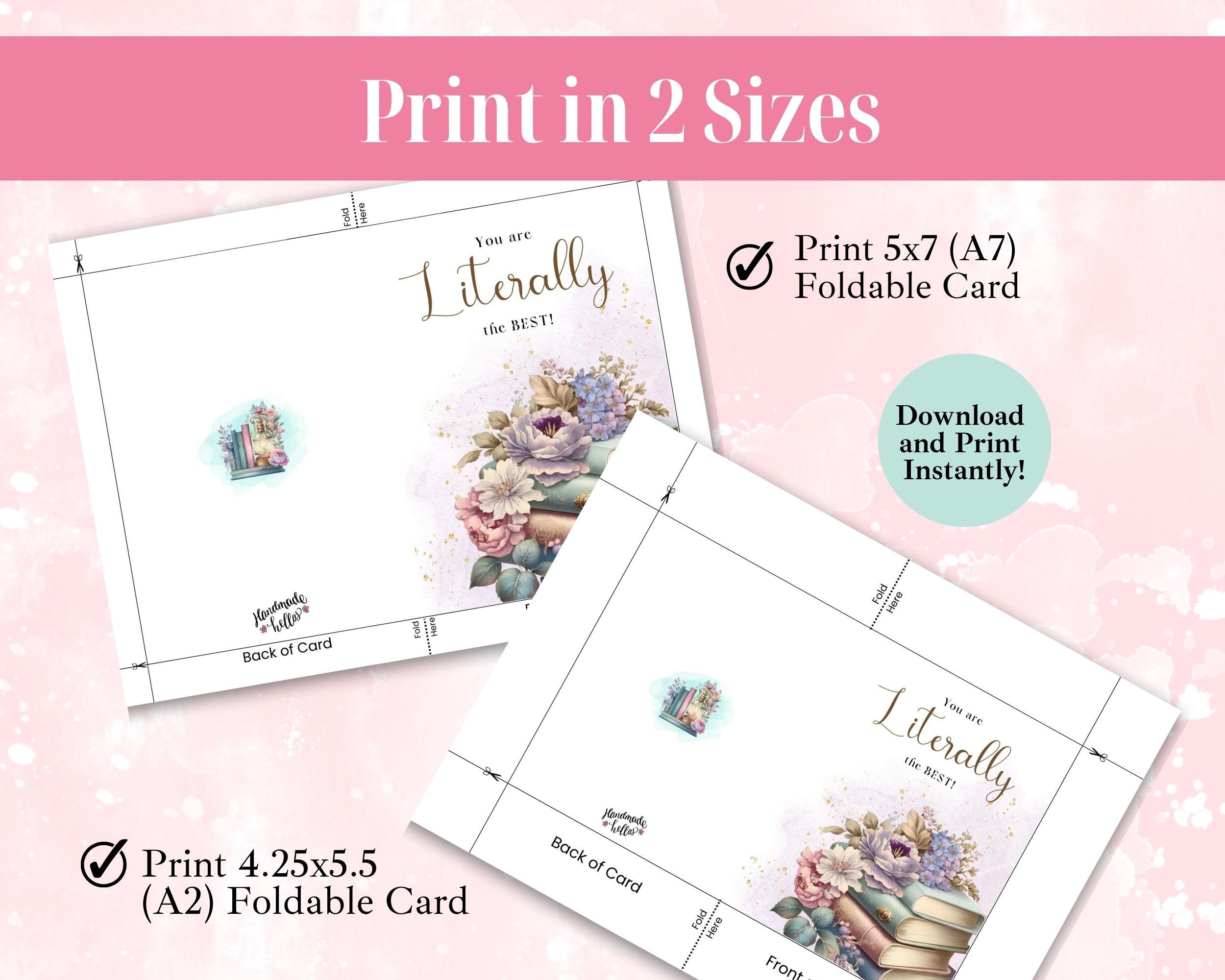You Are Literally the Best Printable Greeting Card and Envelope for ...