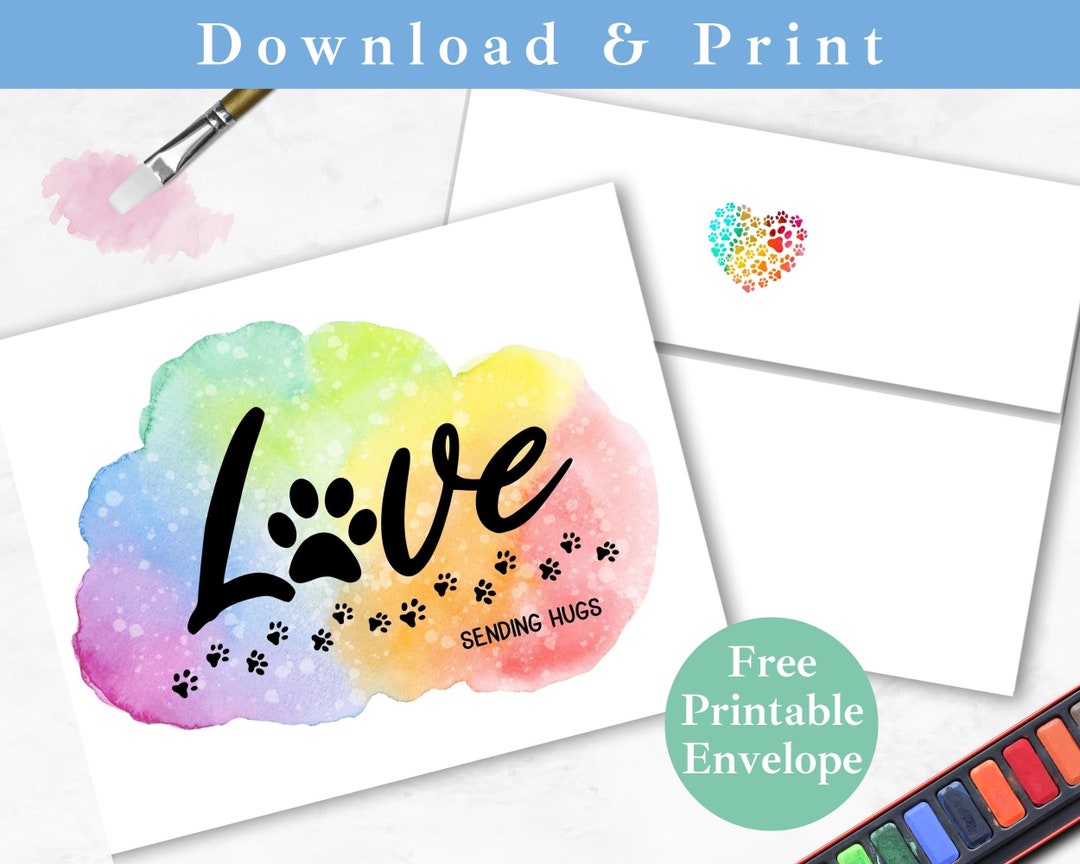 Printable Greeting Card Pet Loss Condolences Digital Card Template ...