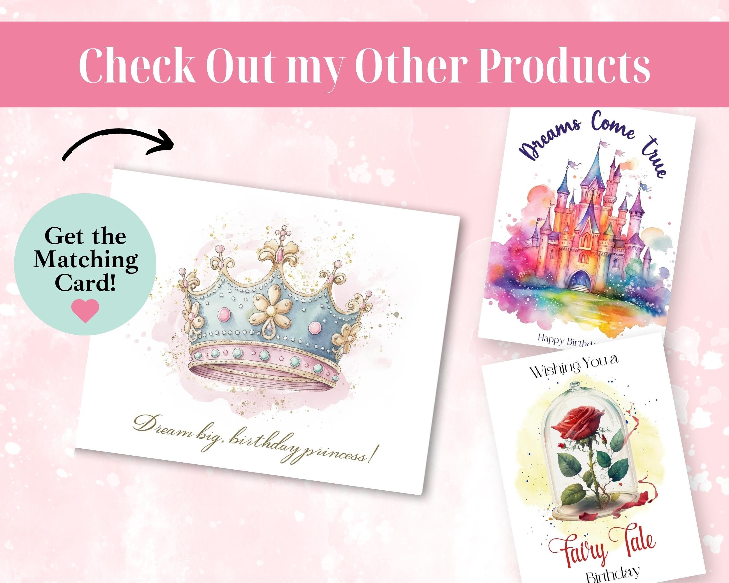 Printable Gift Tag Princess Birthday Happy Birthday Favor Tag - Etsy