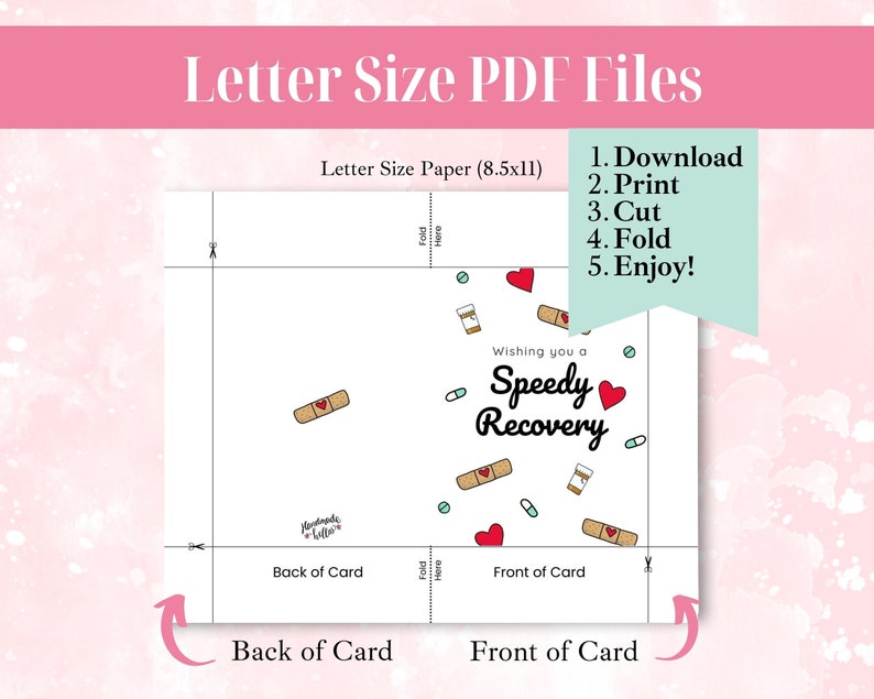 Printable Greeting Card Surgery Recovery and Envelope | INSTANT ...