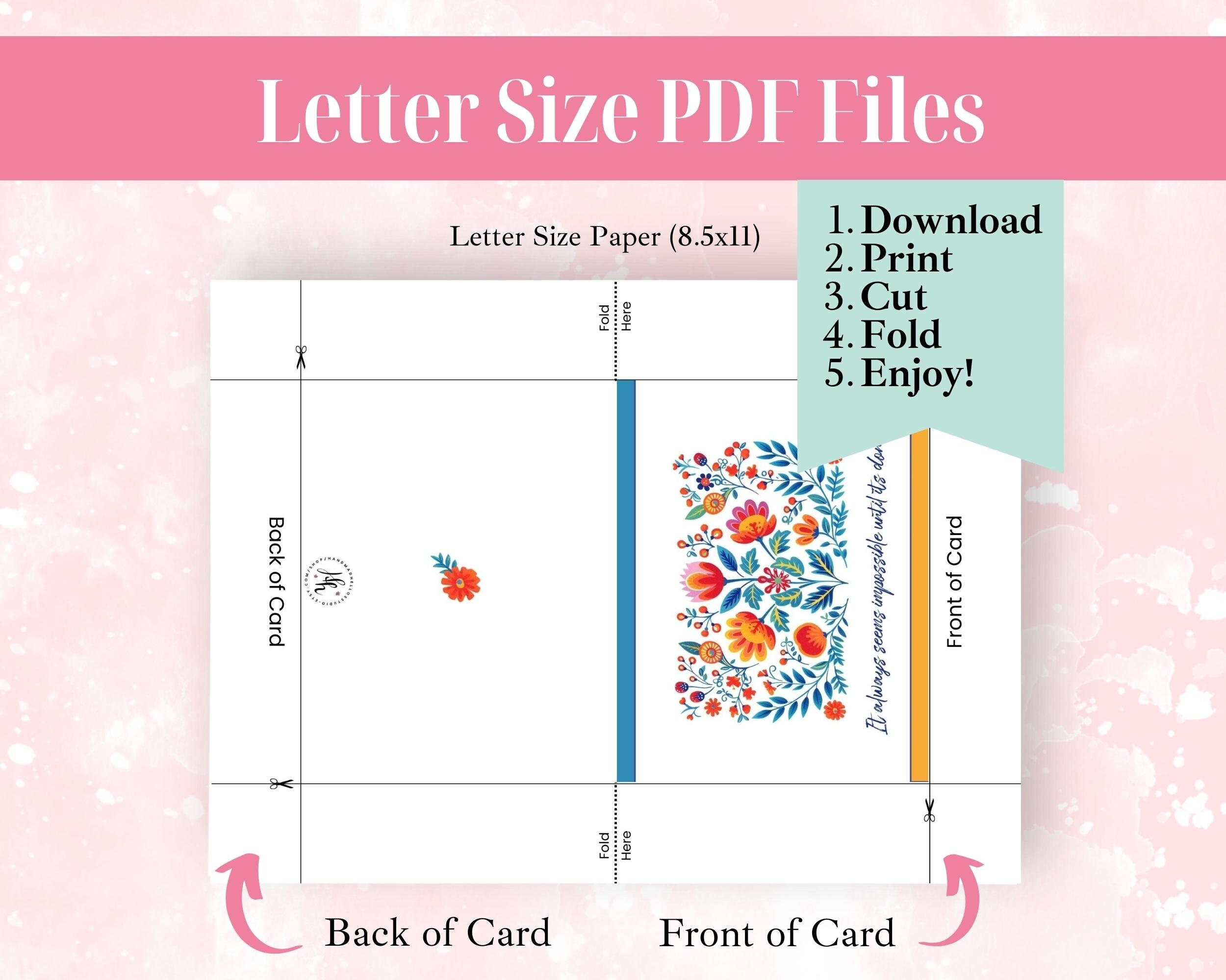 Congratulations Printable Greeting Card With Envelope, New Job ...