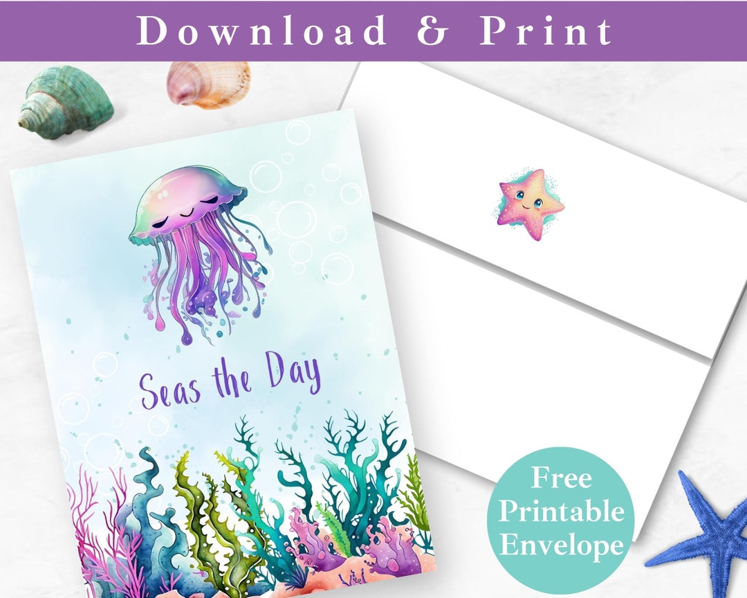 Encouragement Printable Greeting Card With Envelope, Positive ...