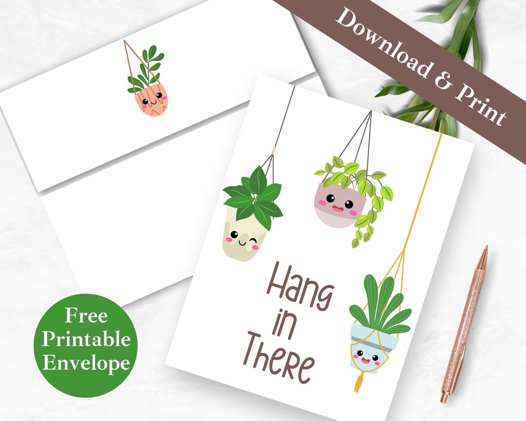 Get Well Soon Printable Greeting Card and Envelope | INSTANT DOWNLOAD ...