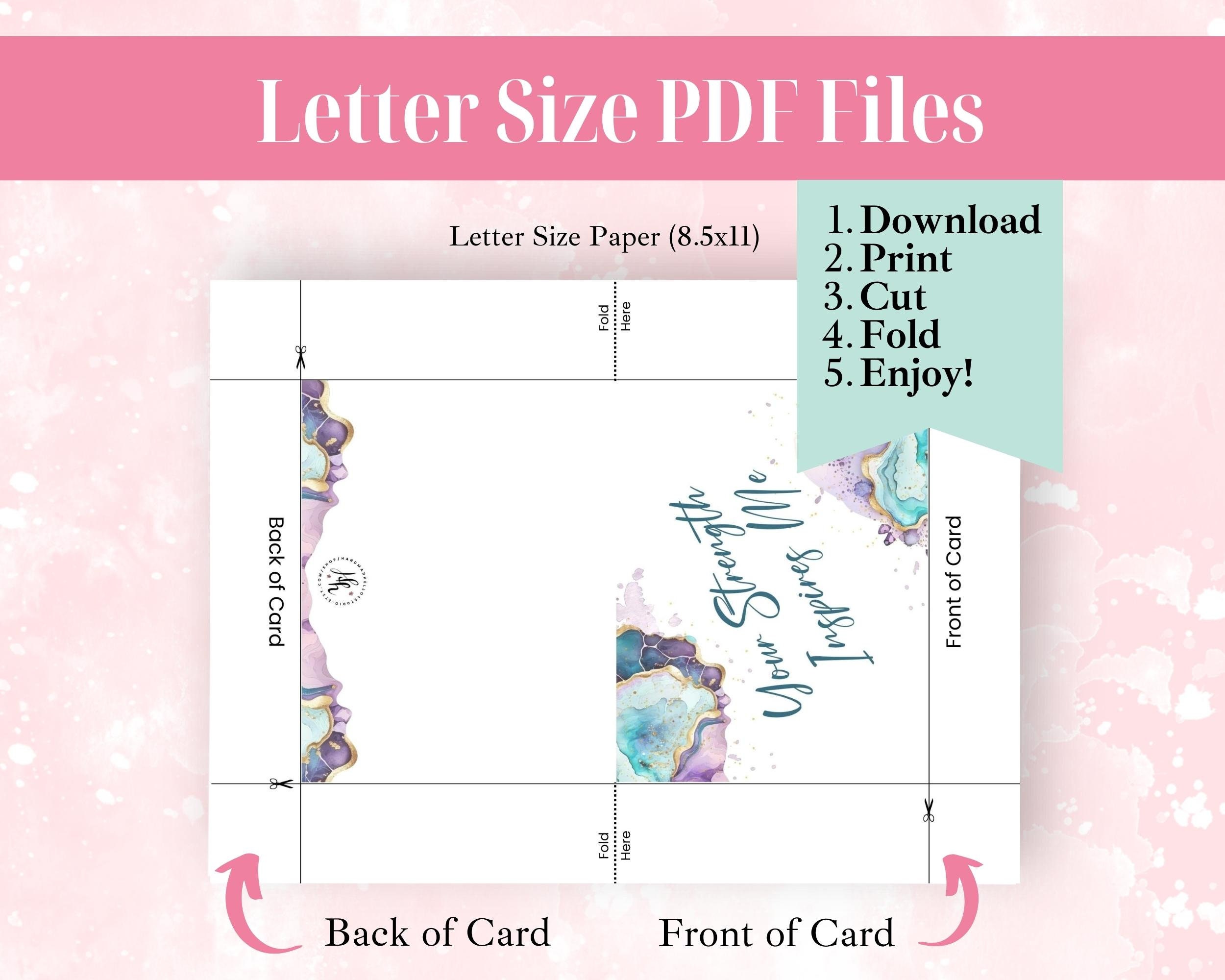 Encouragement Printable Greeting Card and Envelope, Support Card Cancer ...