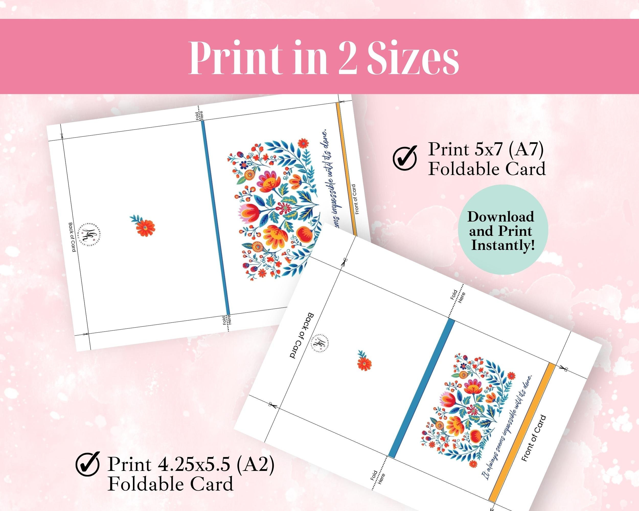 Congratulations Printable Greeting Card With Envelope, New Job ...