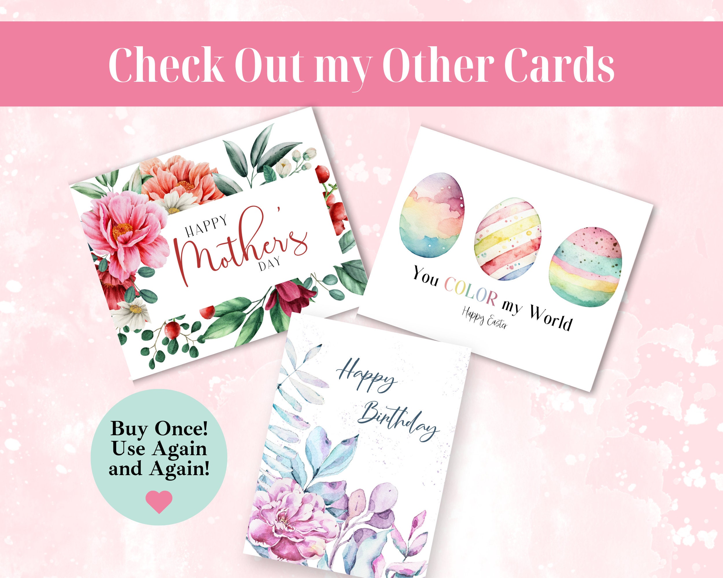 Presents Happy Birthday Printable Greeting Card and Envelope INSTANT ...