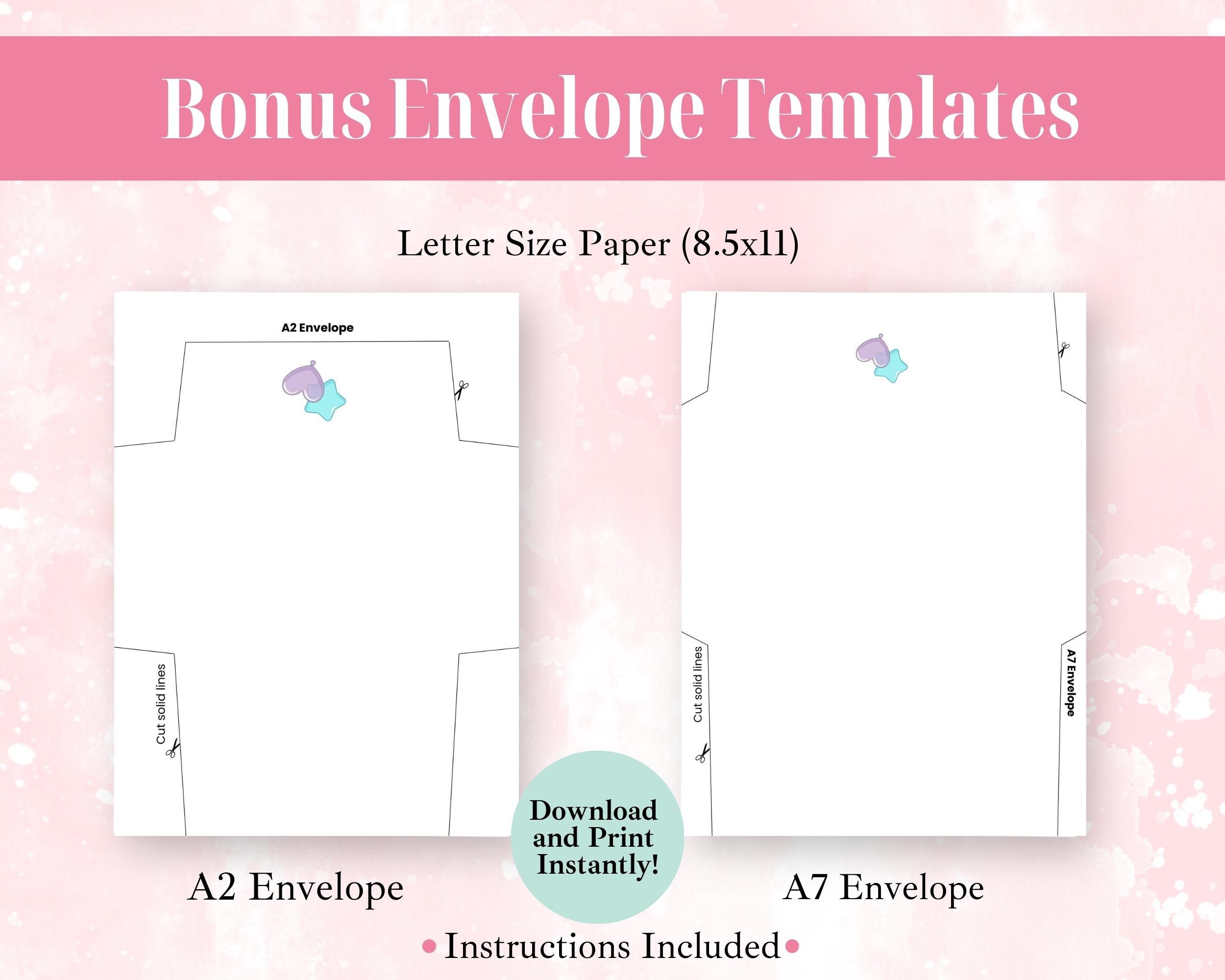 Happy Birthday Printable Greeting Card and Envelope for a Girl INSTANT ...